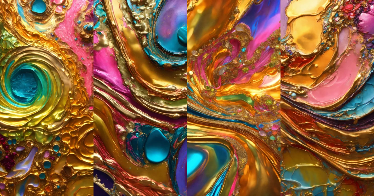 Lexica - Colorful abstract painting oil and water complex complicated ...