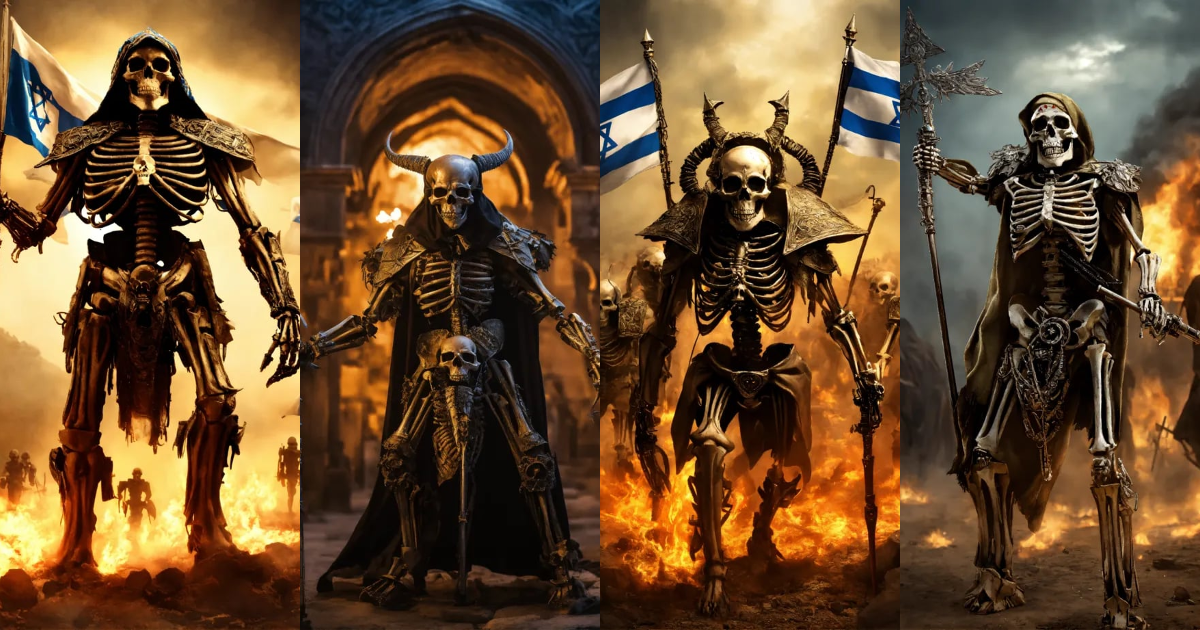 Lexica - Evil demonic Israelian monster demon skeleton army carrying ...