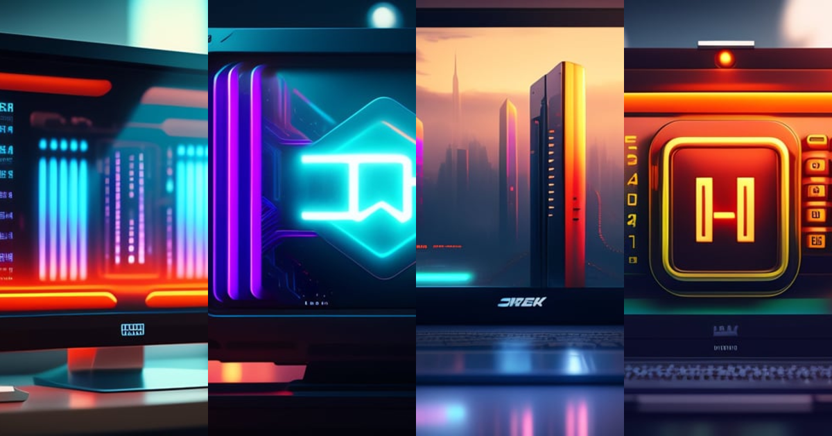 Lexica - Lock in a computer screen in cyberpunk style