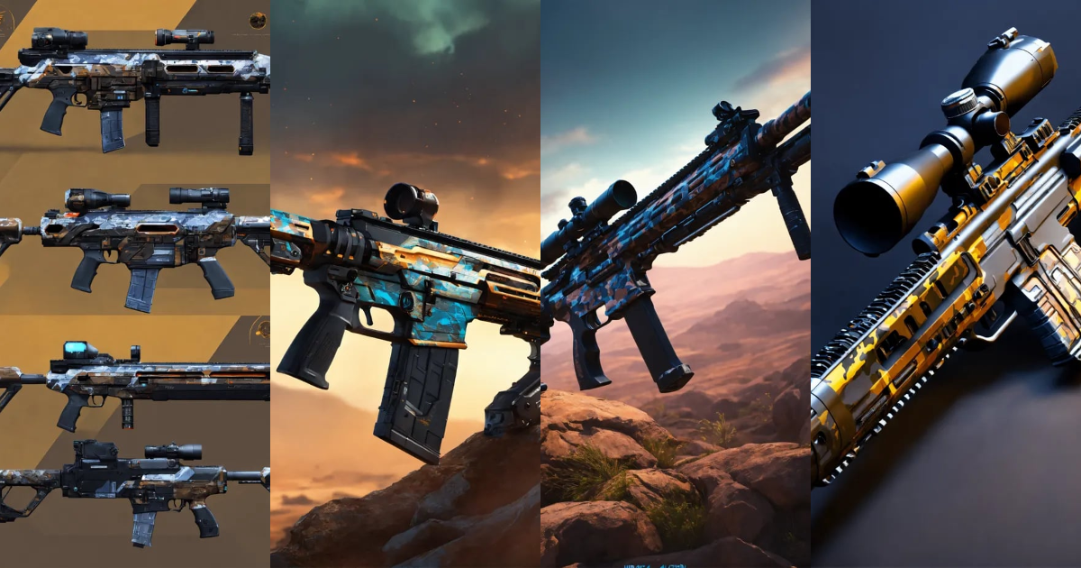 Lexica - Side view of the full image of a black camo sci fi energy ...