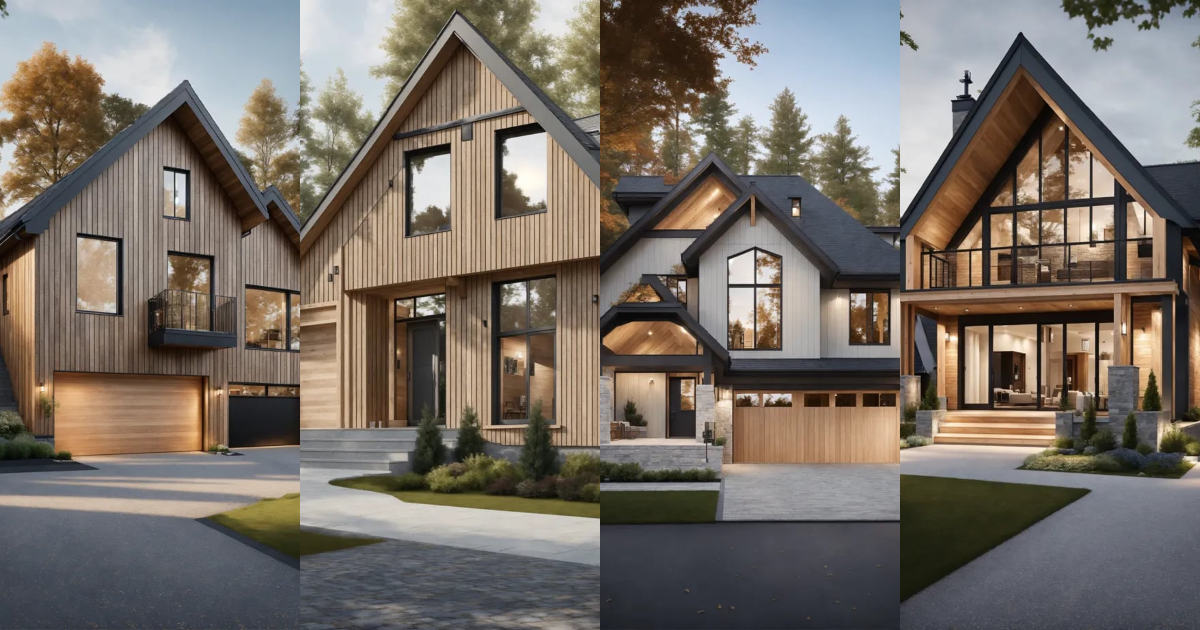 Lexica - Scandinavian contemporary house, gable roof, large windows ...