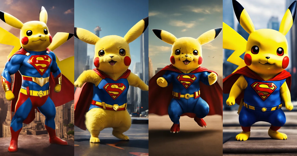 Lexica - Pikachu fusion superman photo réalistic