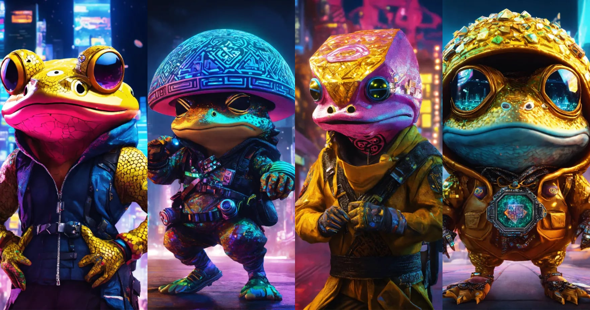 Lexica - A diamond metal occult toad as a ninja in a slice of life ...