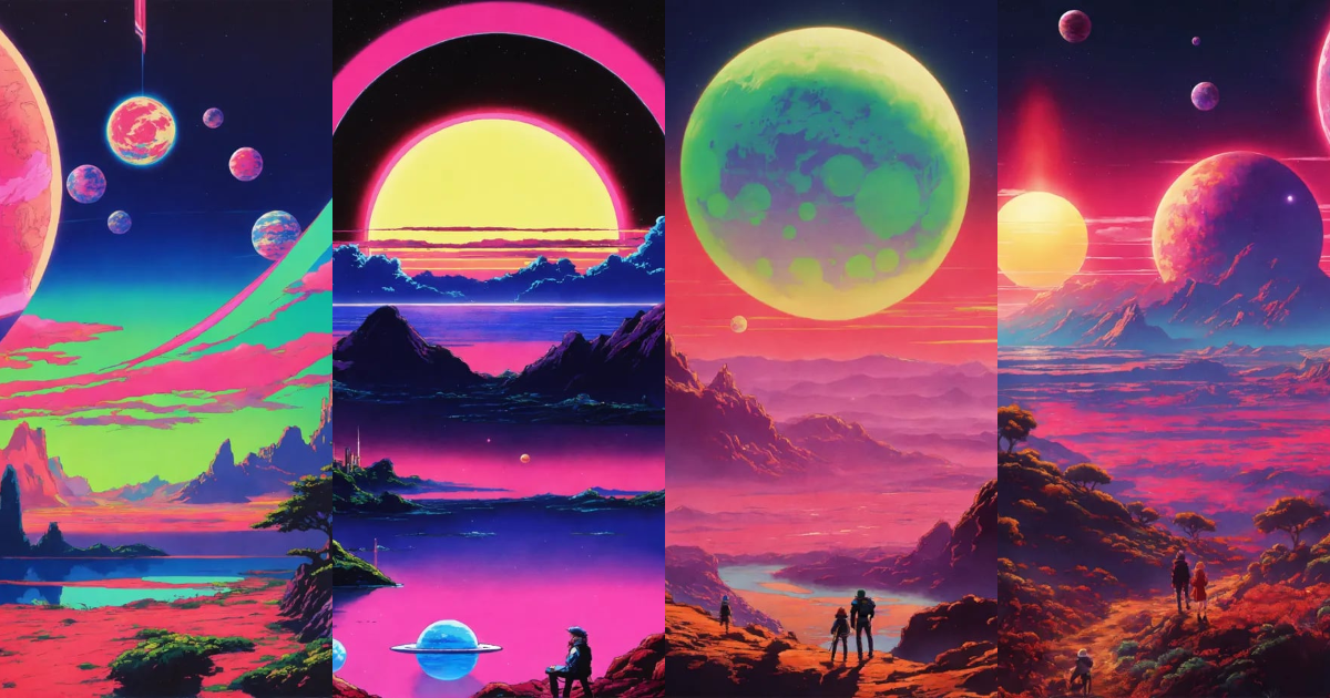 Lexica - 80s anime alien planets