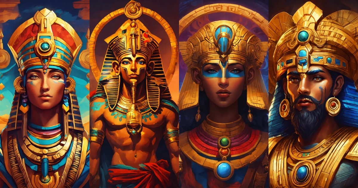 Lexica - God Ra, volumetric cartoon oil paint, 2D illustration style ...