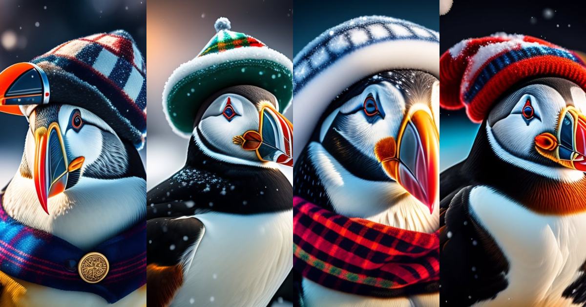 Lexica - Beautiful and bright advertising, photography of a puffin in ...
