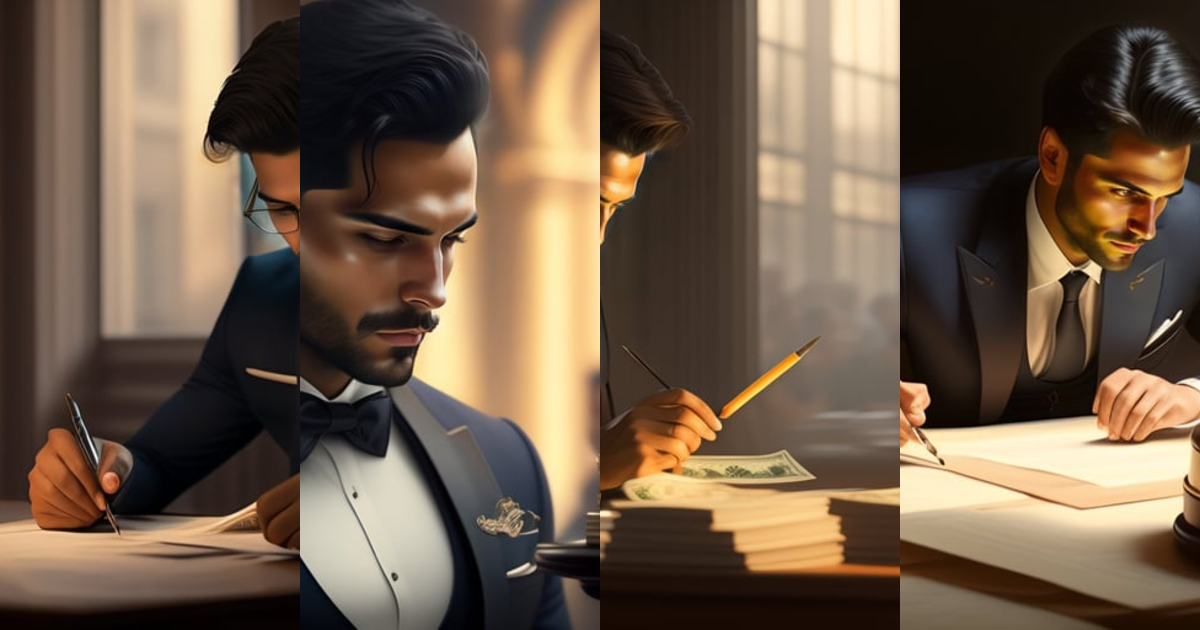 Lexica - A man working with money on bank, sad, low, bibin hans thoma ...