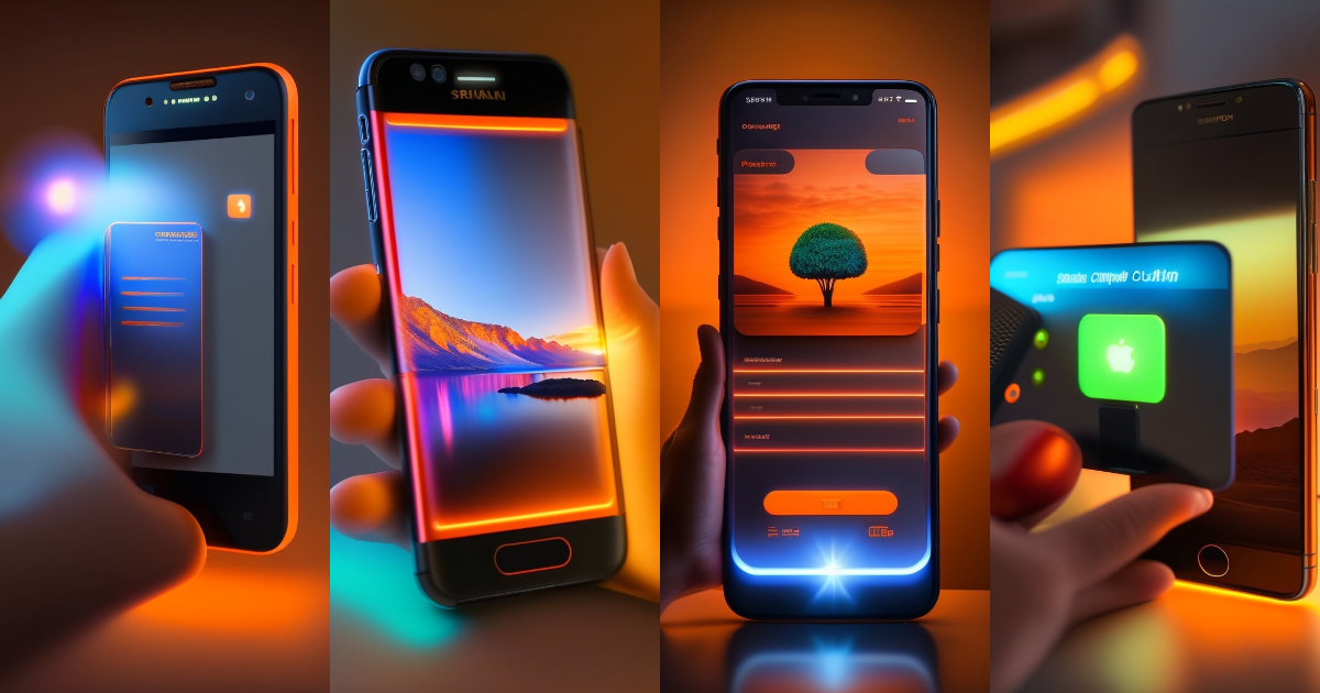 Lexica - A realistic phone large focus in a hand, with another hand ...