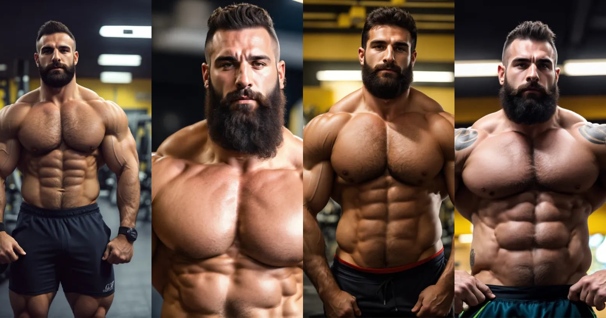 Lexica - 30-year-old hairy Italian man with big muscles, big ...