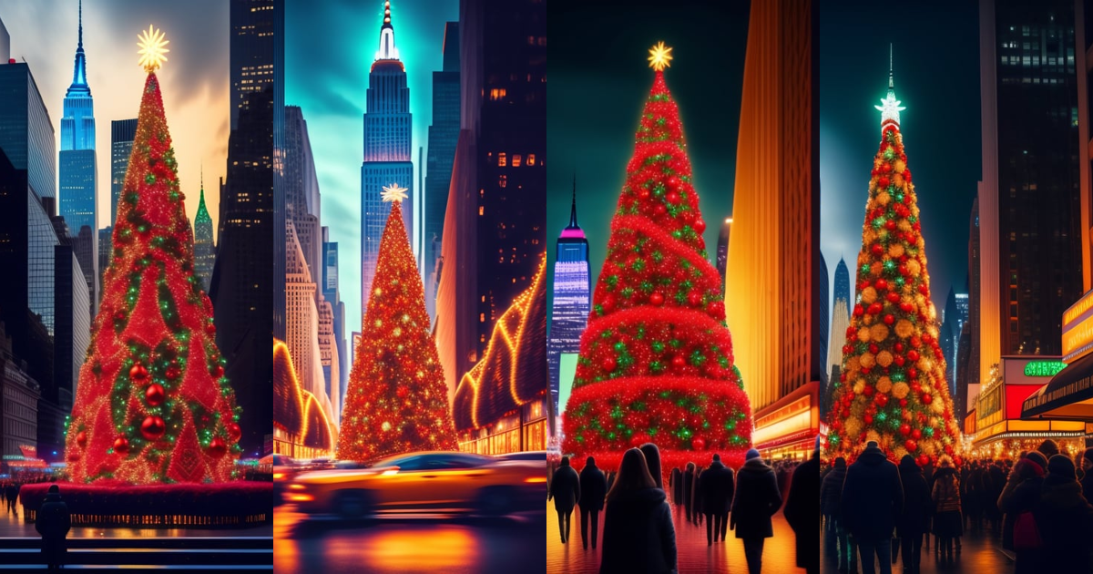 Lexica - New york city christmas view,, christmas bright lights ...