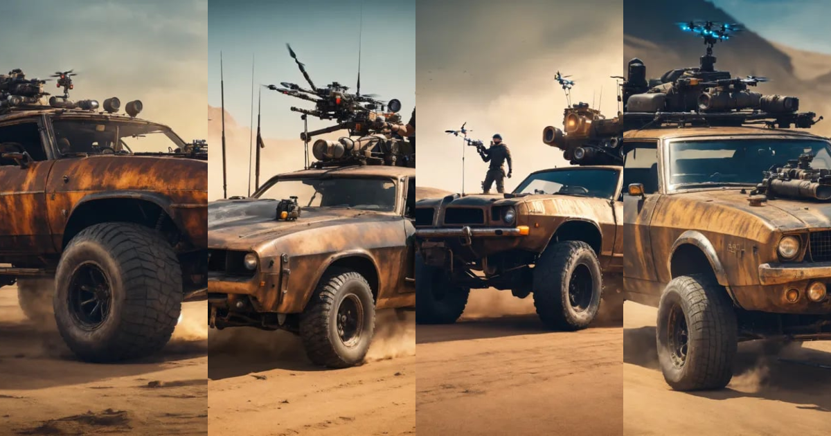 Lexica - Mad Max vehicles and special forces rolling out, drone ...