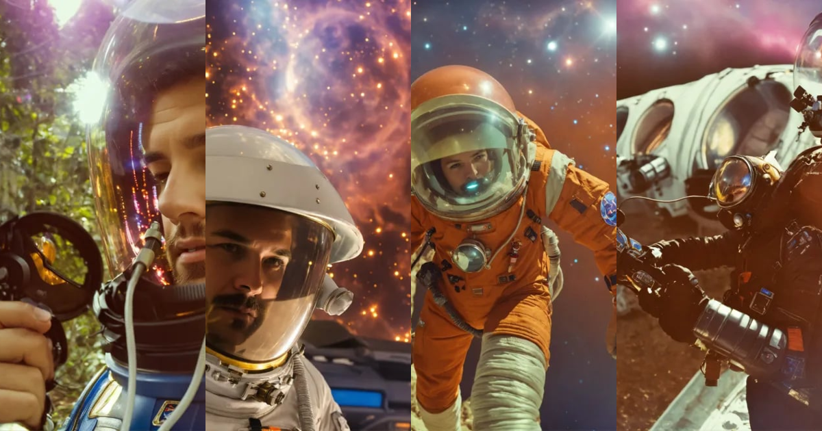 Lexica - This man in a sci fi nasa punk style space suit, with the ...