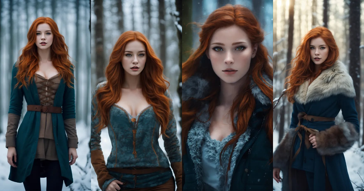 Lexica - Ginger hair, young woman, full body, werewolf, fantasy, omega ...