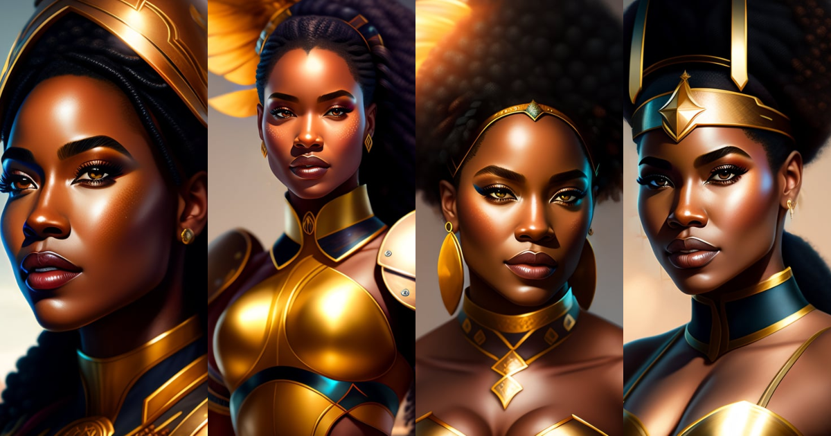 Lexica - A light-skinned african american woman as amazon valkyrie ...