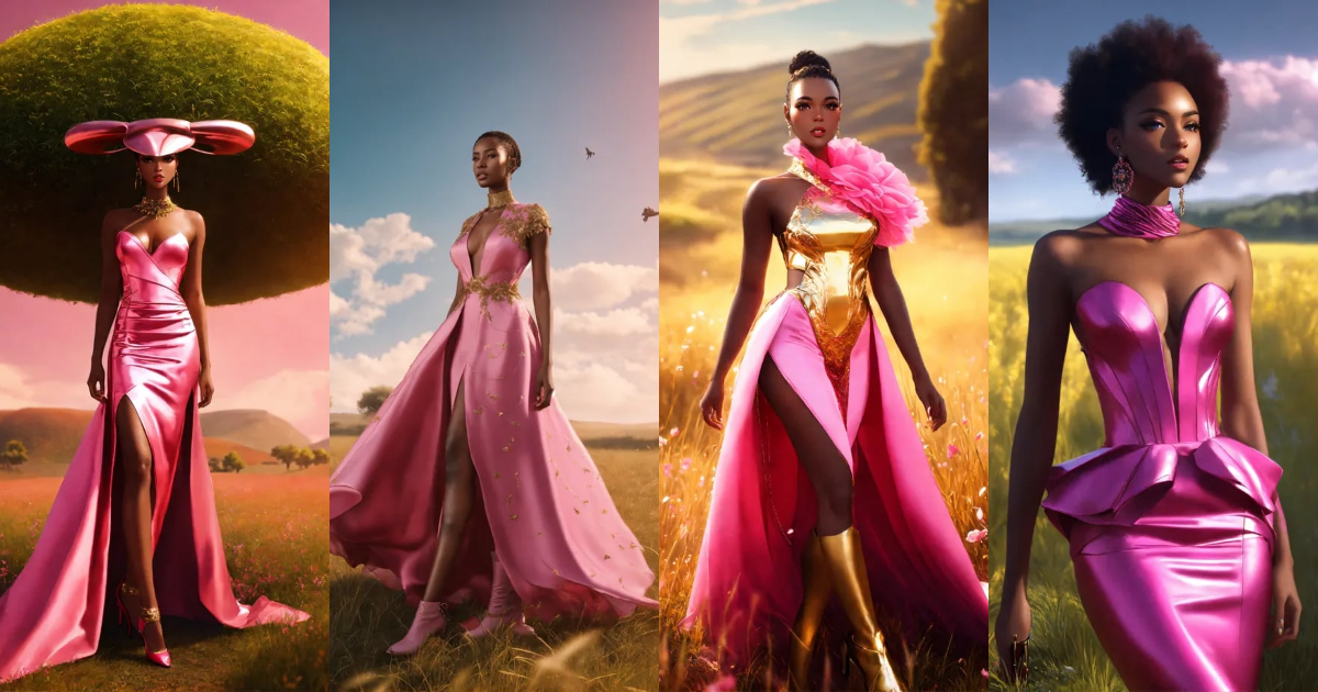 Lexica - Pretty human looking alien, golden dark skin, african features ...