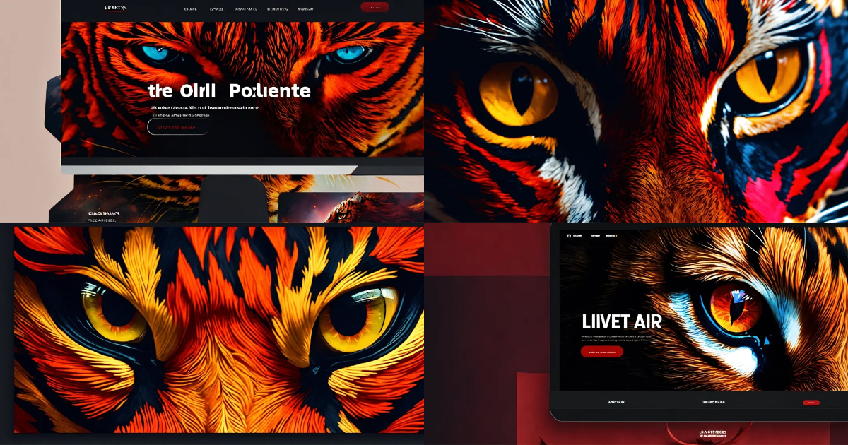 Lexica - Beautiful landing page website design of a close up of an art ...