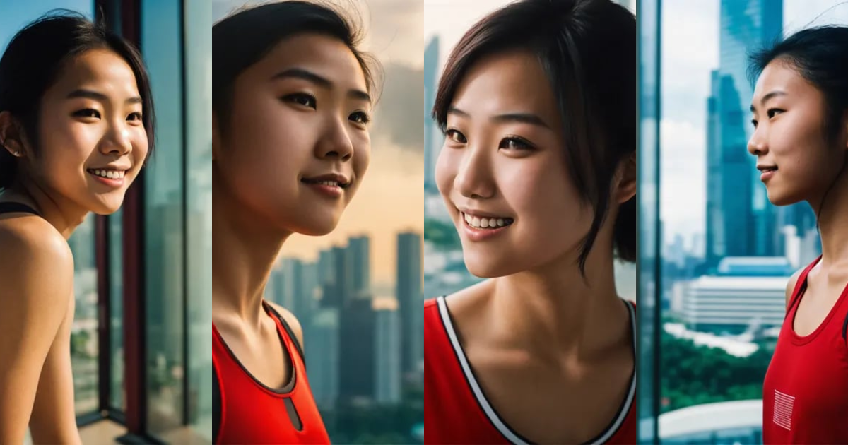 Lexica - Afternoon light, Ultra-realistic close up side shot of a tanned 18-year old Asian ...