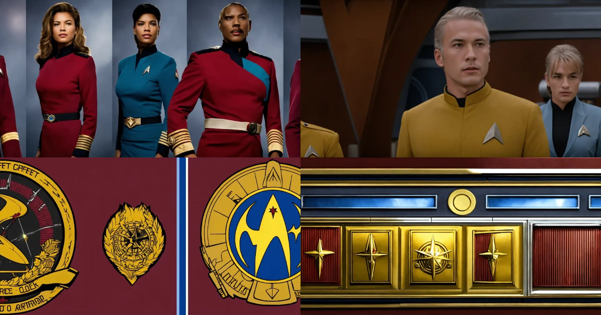 Lexica - Create an image depicting the crew of a Starfleet ship. The ...