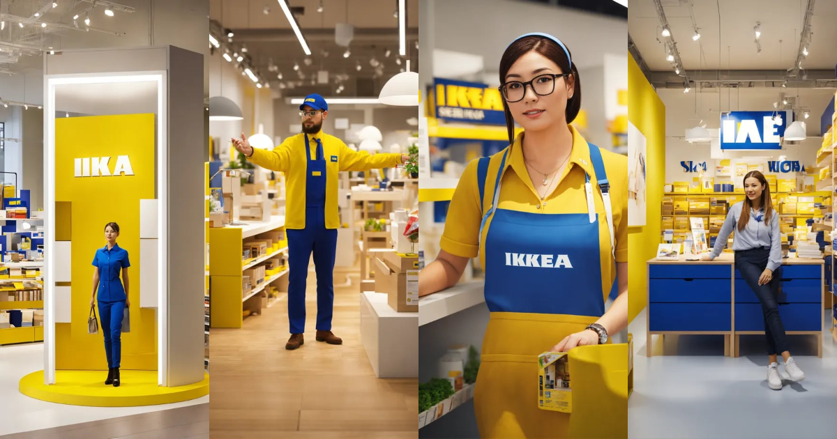 Lexica - Sales assistant in ikea shop 3D art