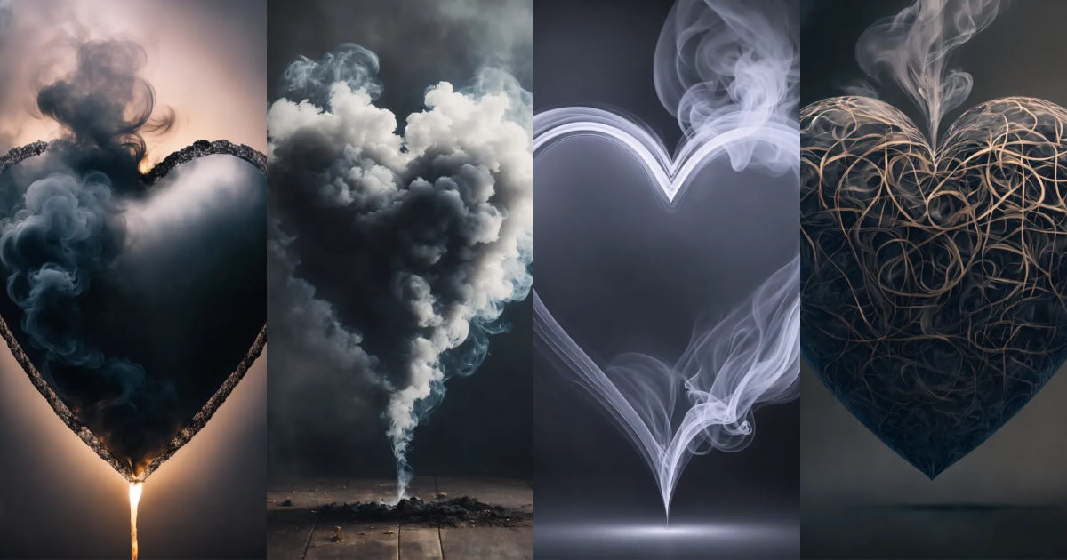 Lexica - Smoke gray shape of heart