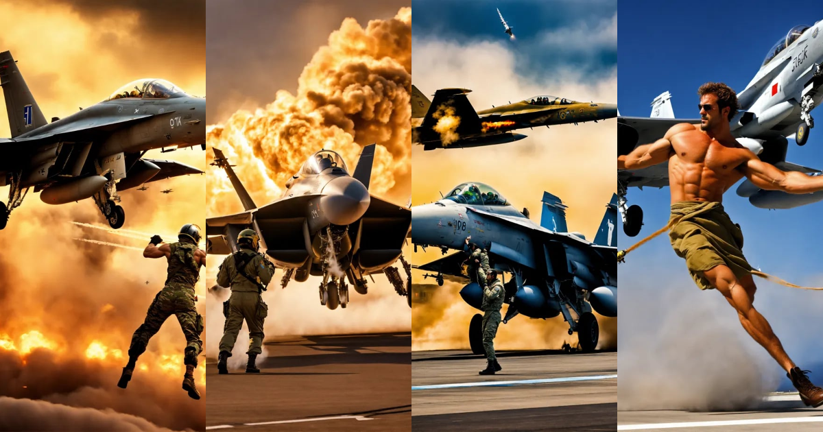 Lexica - A picture of a greek god fighting a f18 hornet plane. greek ...