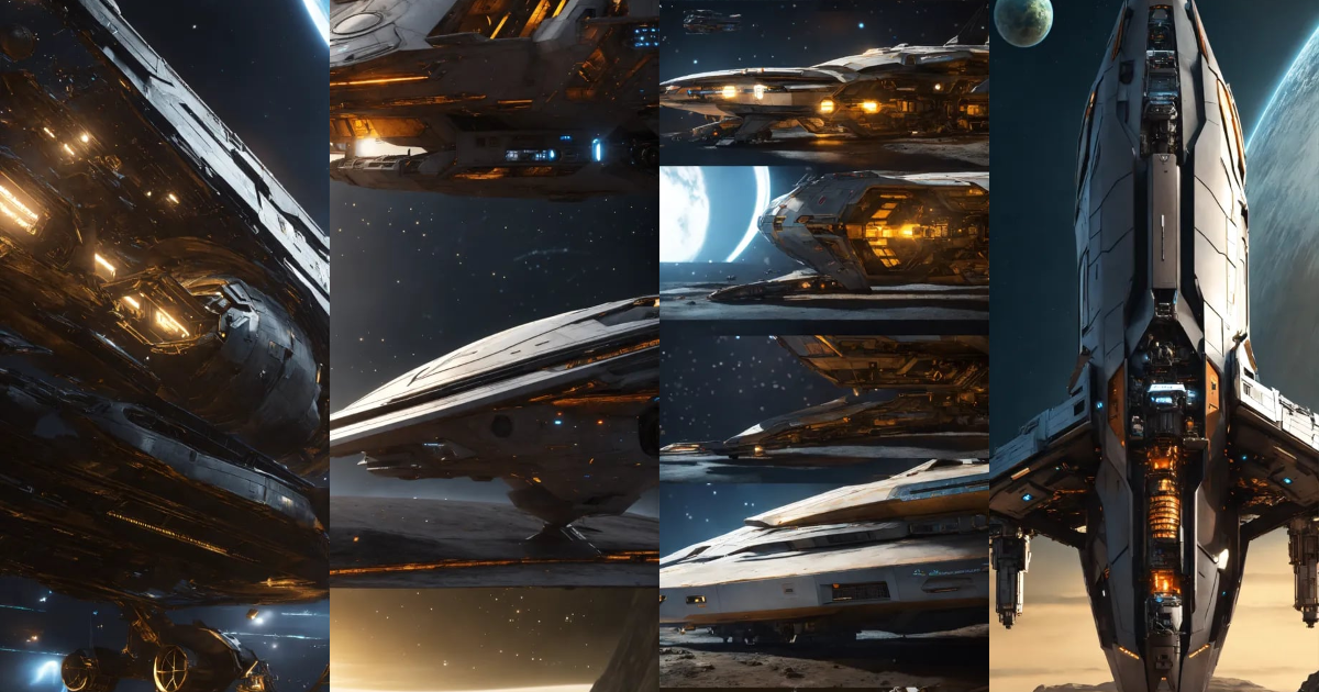 Lexica - Futuristic starship, hyper realistic, detailed render ...