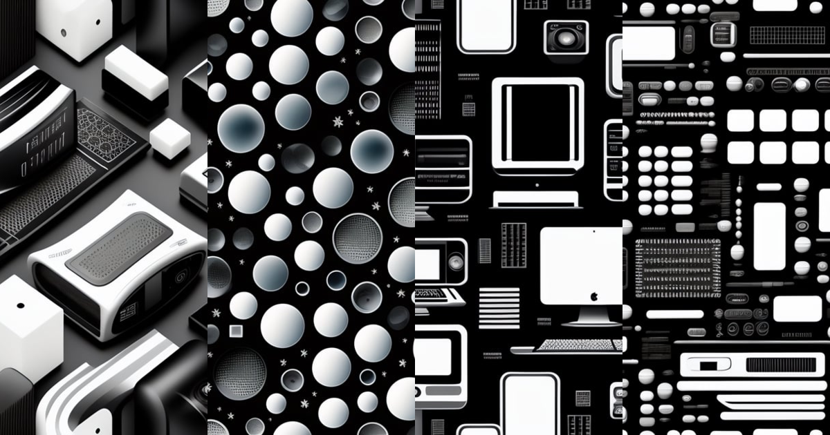 Lexica - Computer parts wallpaper pattern. monotone, black white and ...