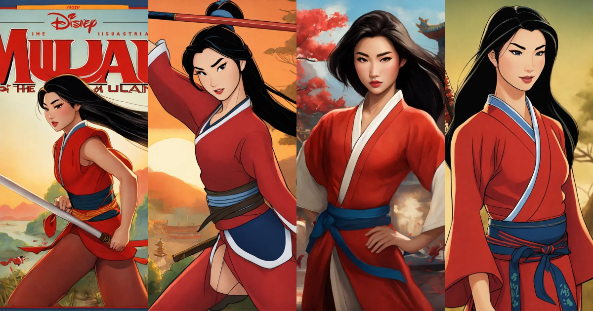 Lexica - Disney Mulan as a sports illustrated model