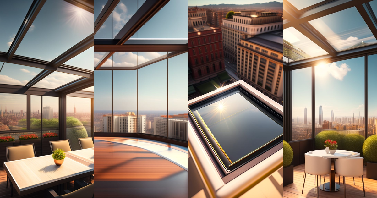 Lexica - Sunroof Glass Roof, realistic, outdoor, restaurant, daylight ...