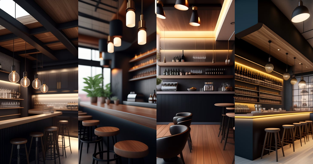 Lexica - Cafe interior, industrial effect, ultra-realistic, octane ...