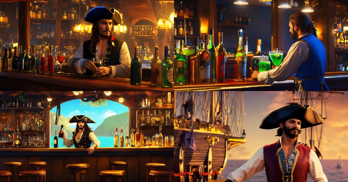 Lexica - Pirate Bartender, 8k