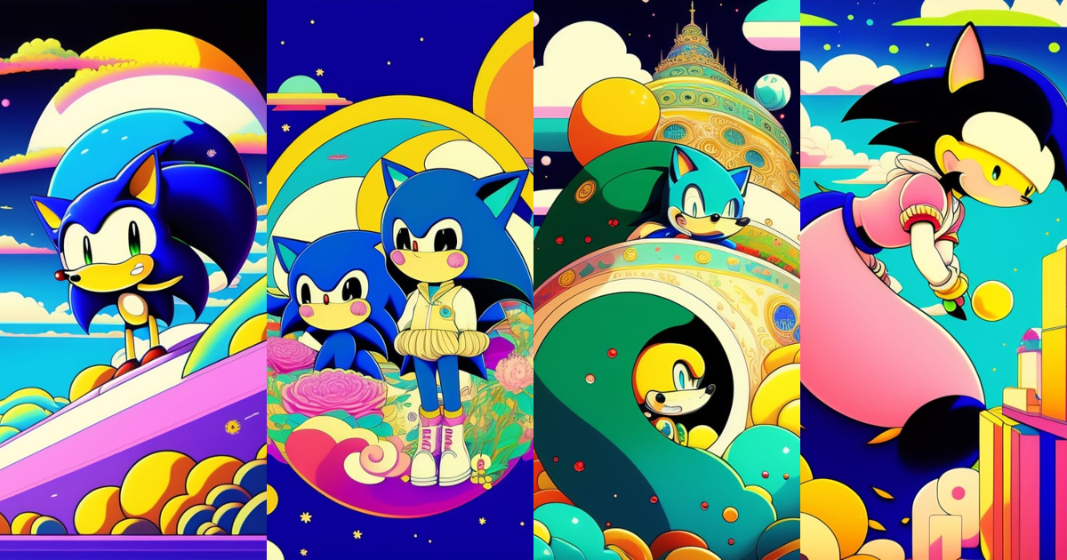 Lexica - Sonic chiho aoshima artwork, Style of 90's vintage anime ...