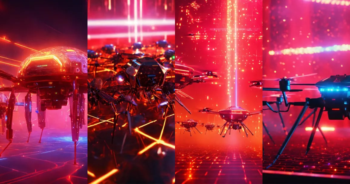 Lexica - Holographic swarm of flying armored insect drones attack ...