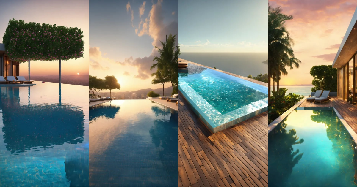 Lexica - Infinity pool 3D Art