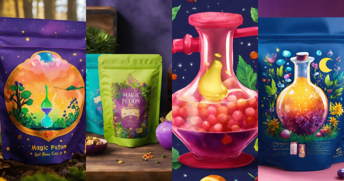 Lexica - Magic potion design stand up pouch