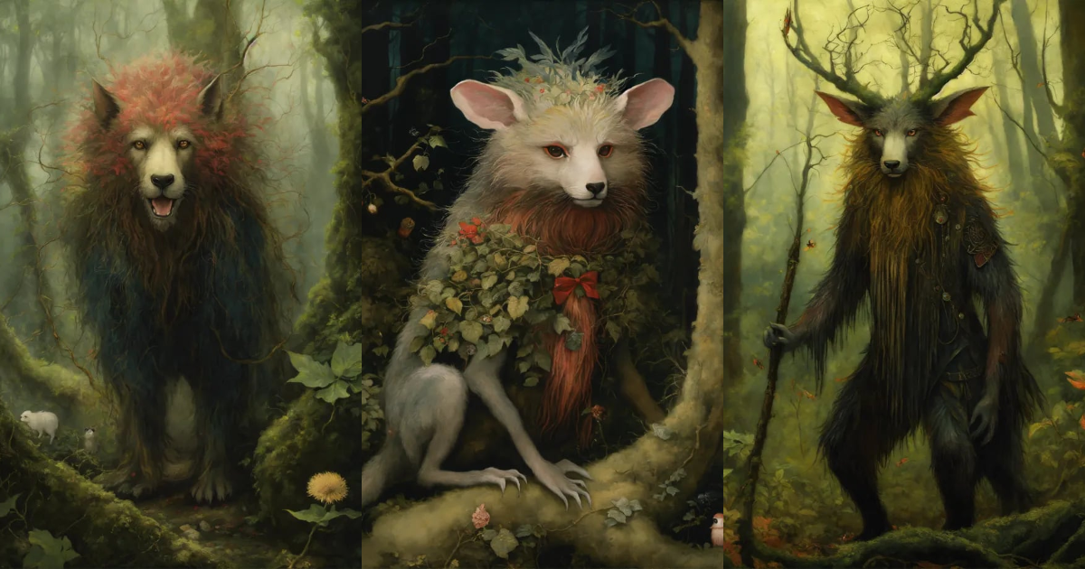 Lexica - Dark forest creature, portrait of a never-before-seen hairy ...