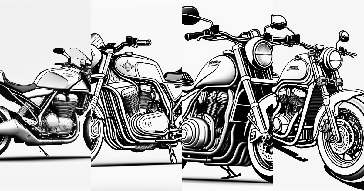Lexica - JUST a front view motorcycle, vectorial image, not details ...