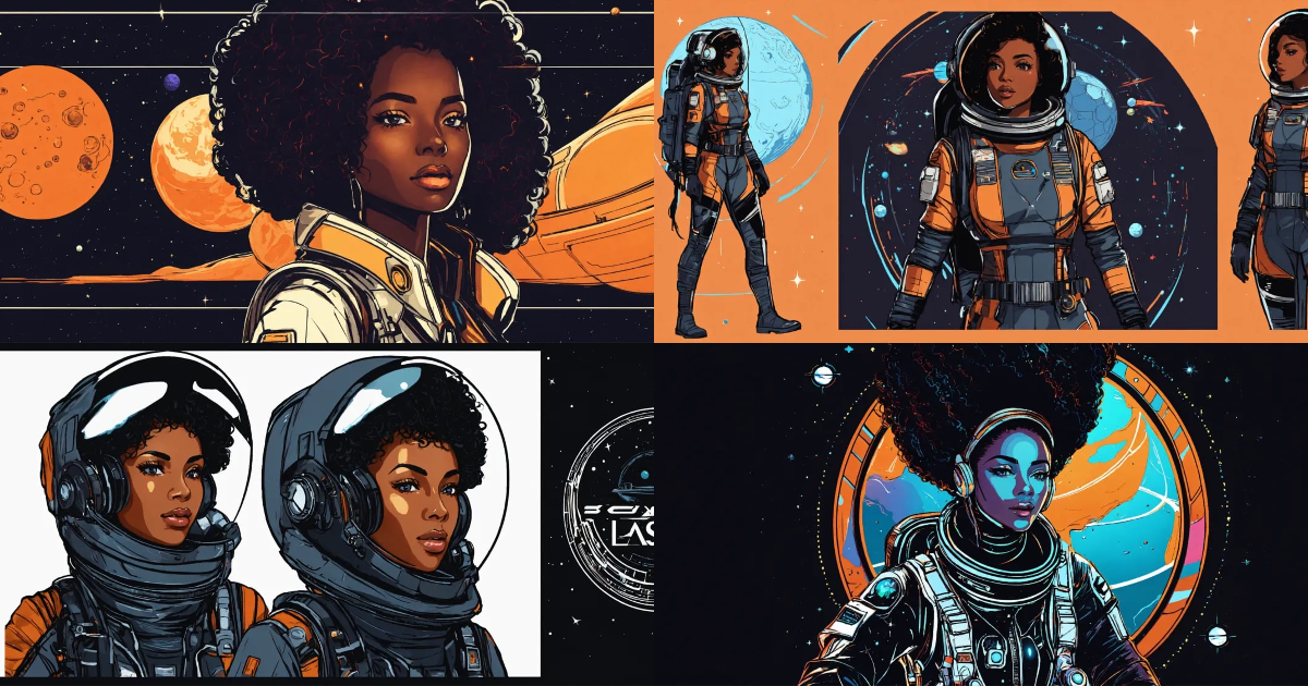 Lexica - Sci-Fi Explorer Black Woman, futuristic space explorer outfit ...