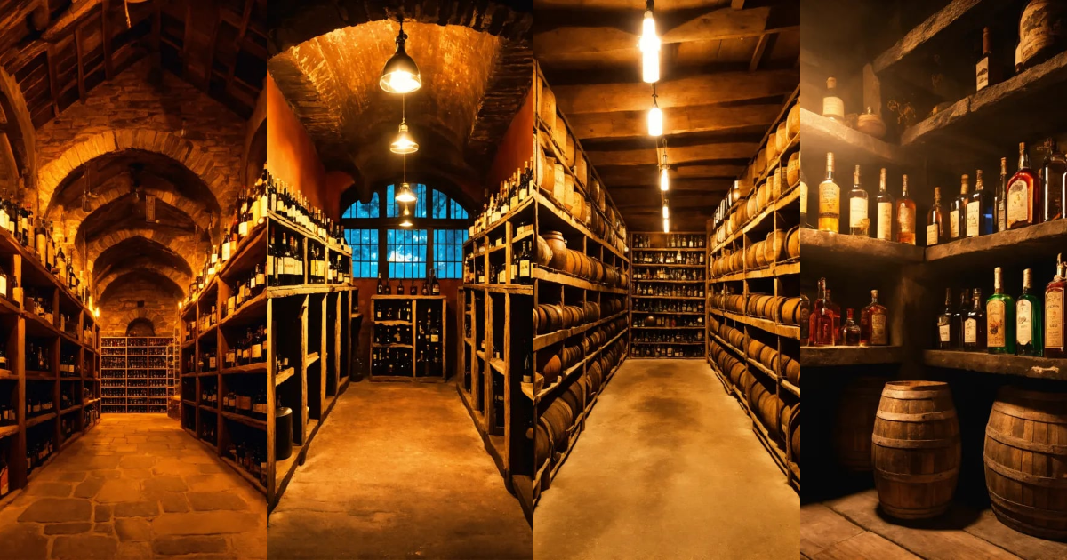 Lexica - Rum bottles cellar, 8k