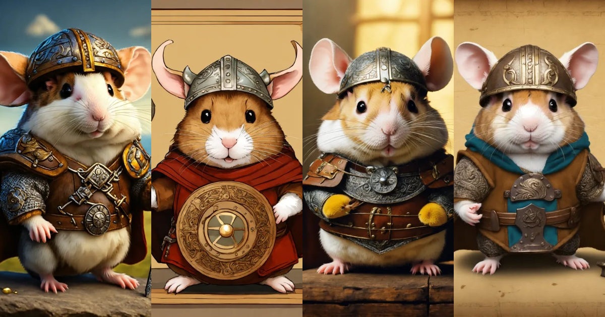 Lexica - Viking hamster davinci style