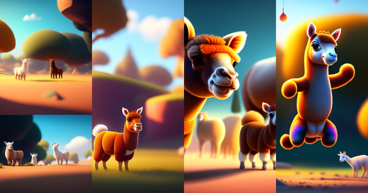 Lexica - Jumpin alpacas, pixar style, 2 d illustration, concept art, behance, artstation, 4 k, 8 k