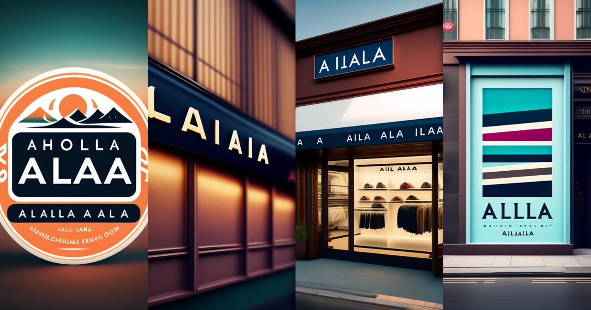 Lexica - Clothing store logo with the name Aila