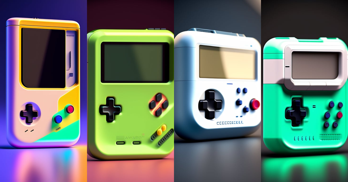 Lexica - Hyperrealistic minimal gameboy console. highly detailed ...
