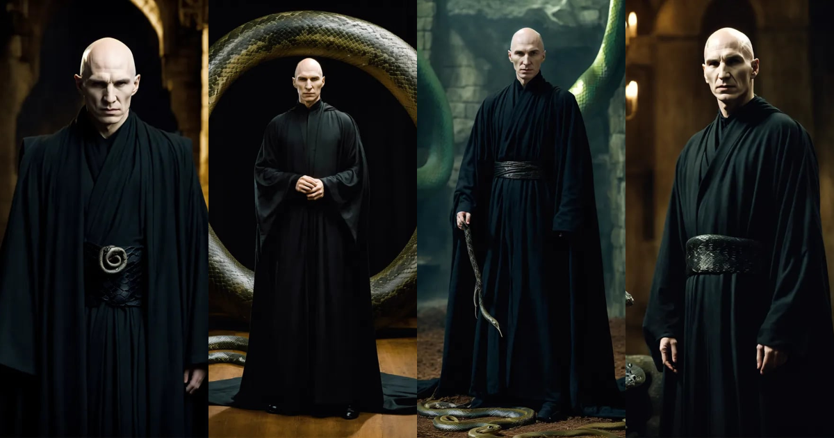 Lexica - Voldemort, tall man, slim man, extremely white skin, snakelike ...