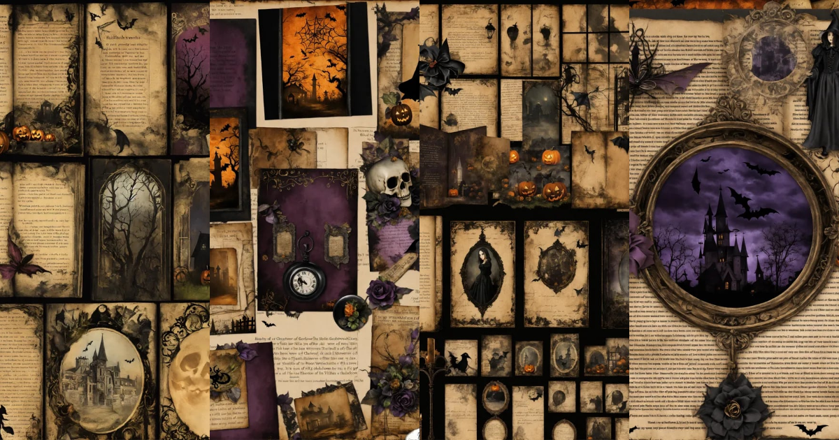 Lexica - Gothic shadows of despair Junk Journal Digital Kit, Ephemera ...