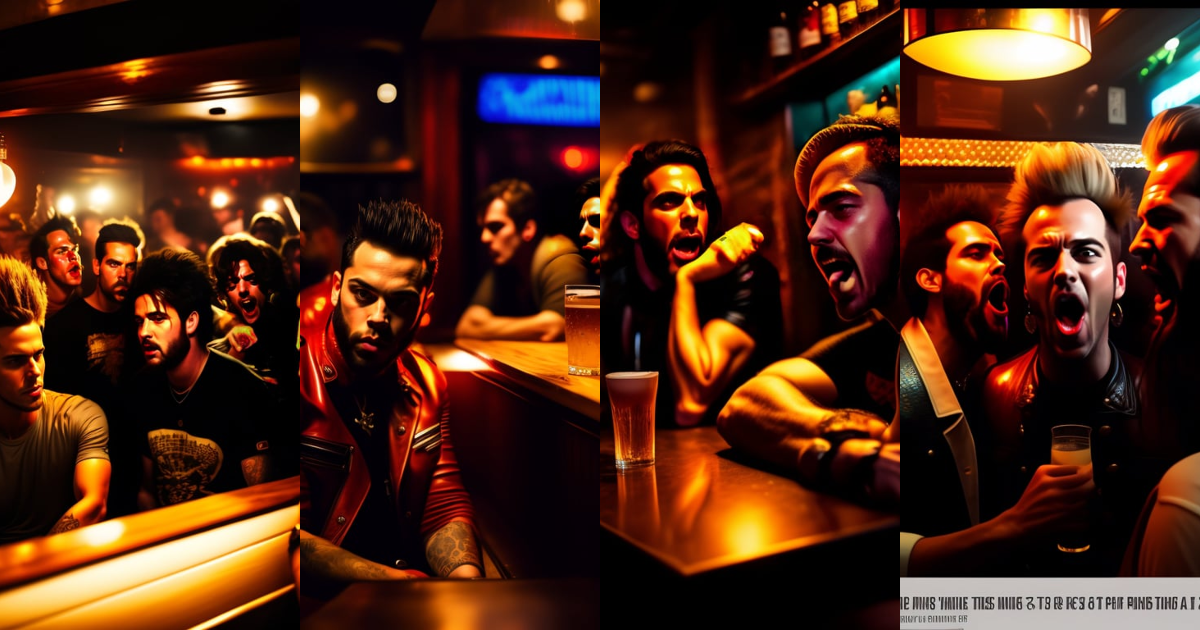 Lexica - A bunch of punks in the bathroom of a bar during a performance ...