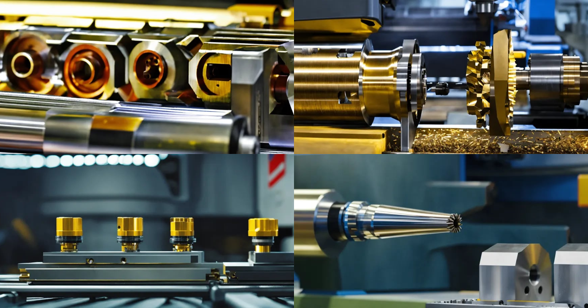 Lexica - Generate a detailed image of a group of end mills inside a CNC ...