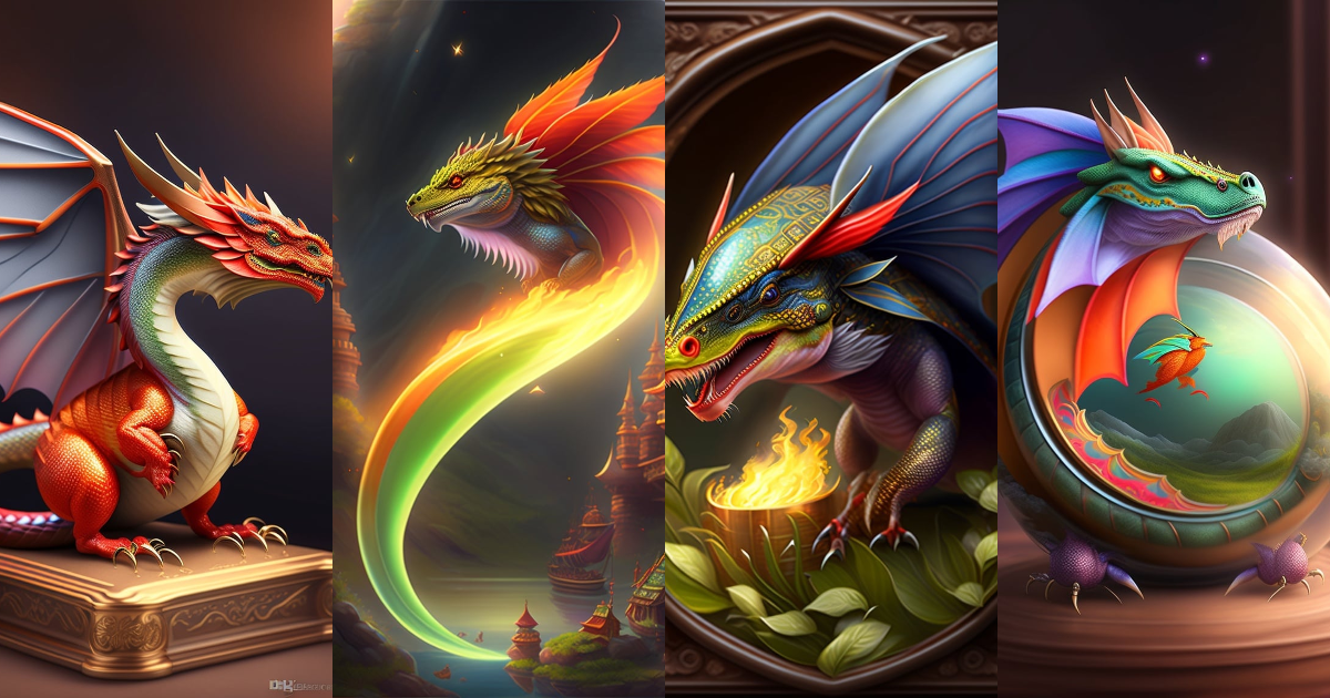 Lexica - A card, dragon, hovering, sleeping