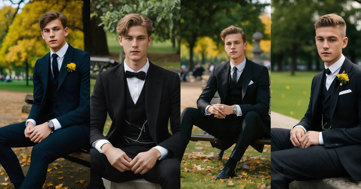 Lexica - A young German gentleman in black vested suit and tie seating ...