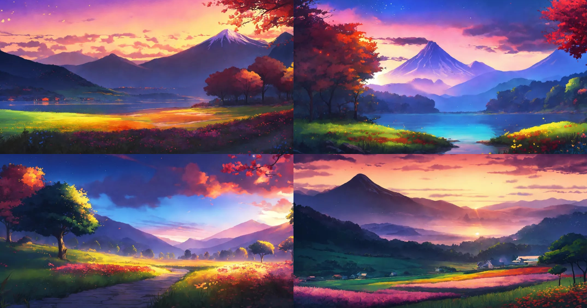 Lexica - An anime-style picture of wonderful colorful nature just ...